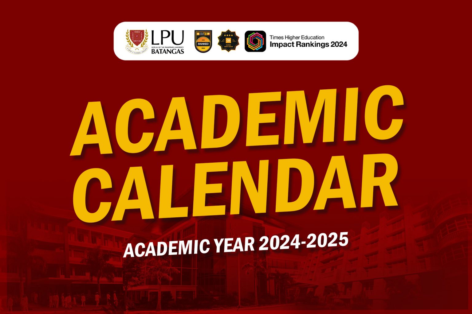 Academic Calendar - Lyceum of the Philippines University - Batangas