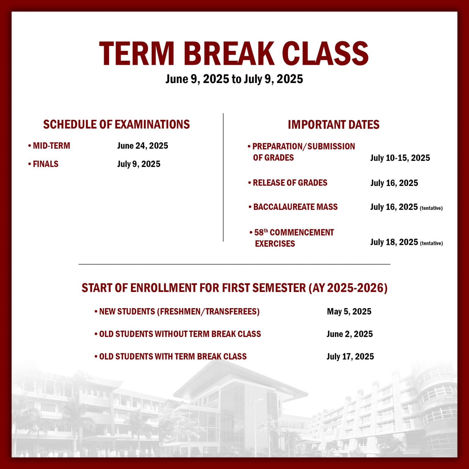 Academic Calendar - Lyceum of the Philippines University - Batangas